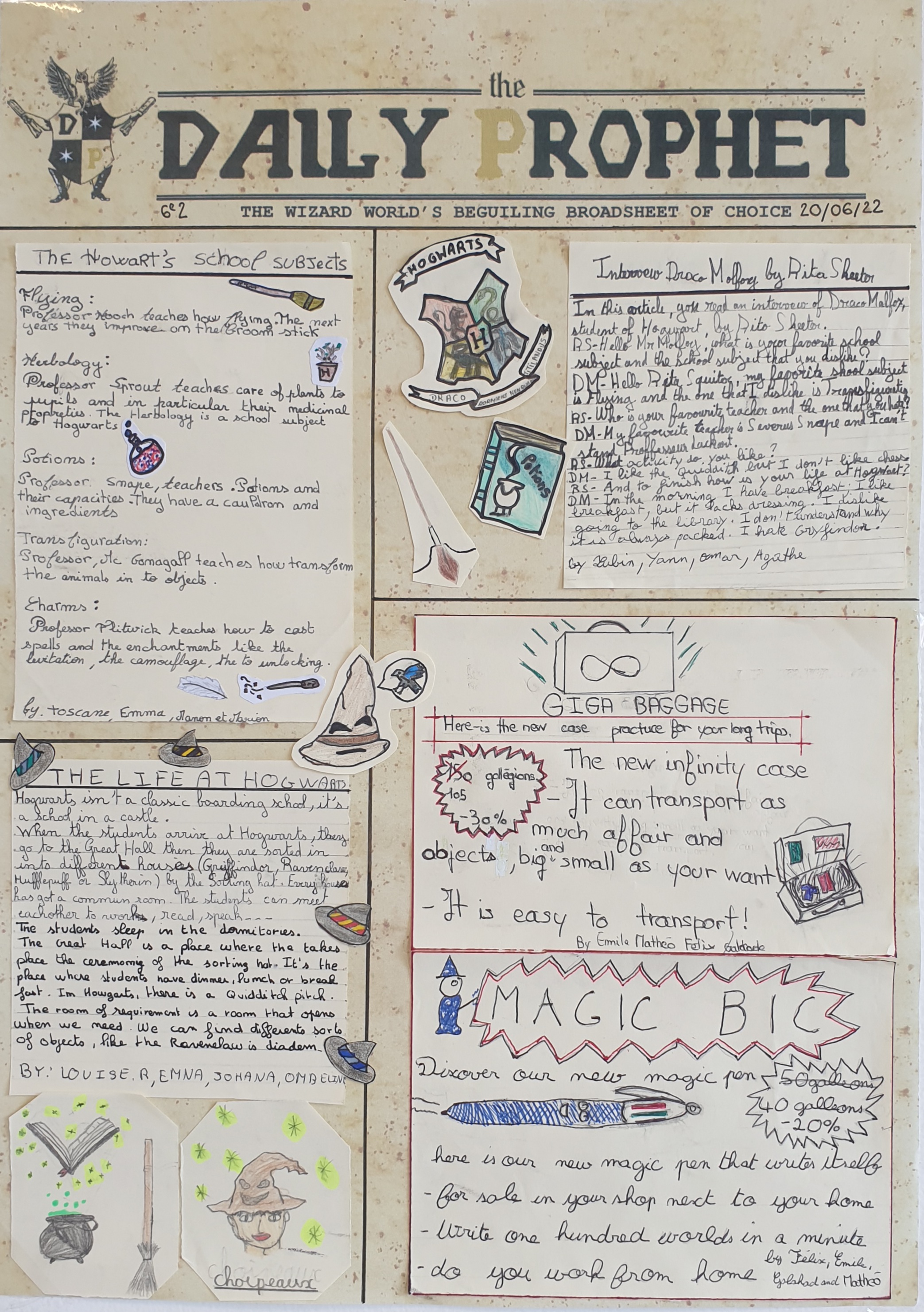Edition exclusive du Daily Prophet sur Poudlard ! - Collège Lakanal